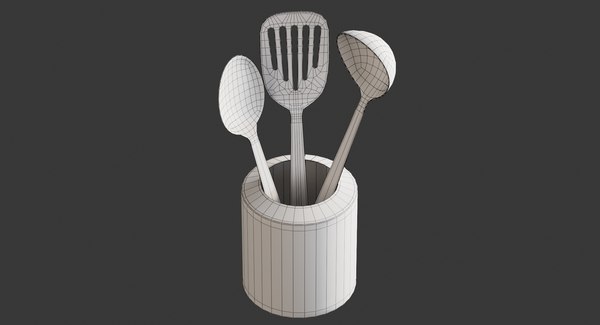 3D realistic black kitchen utensils - TurboSquid 1464008