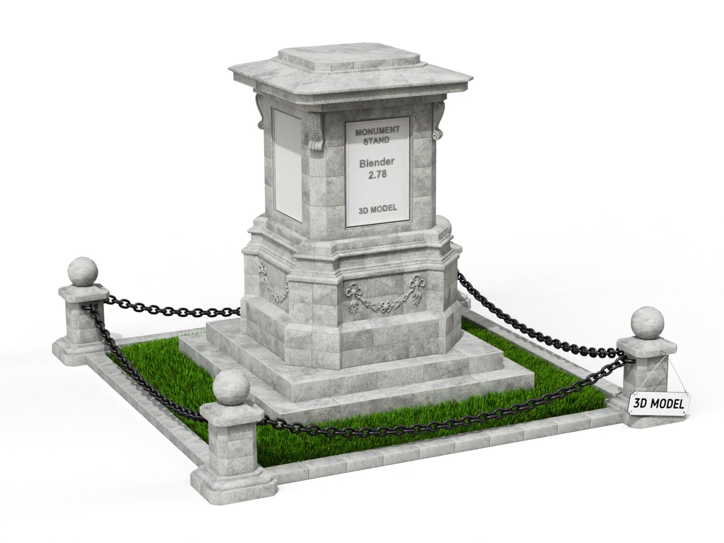 3D Monument Stand Model - TurboSquid 1760589