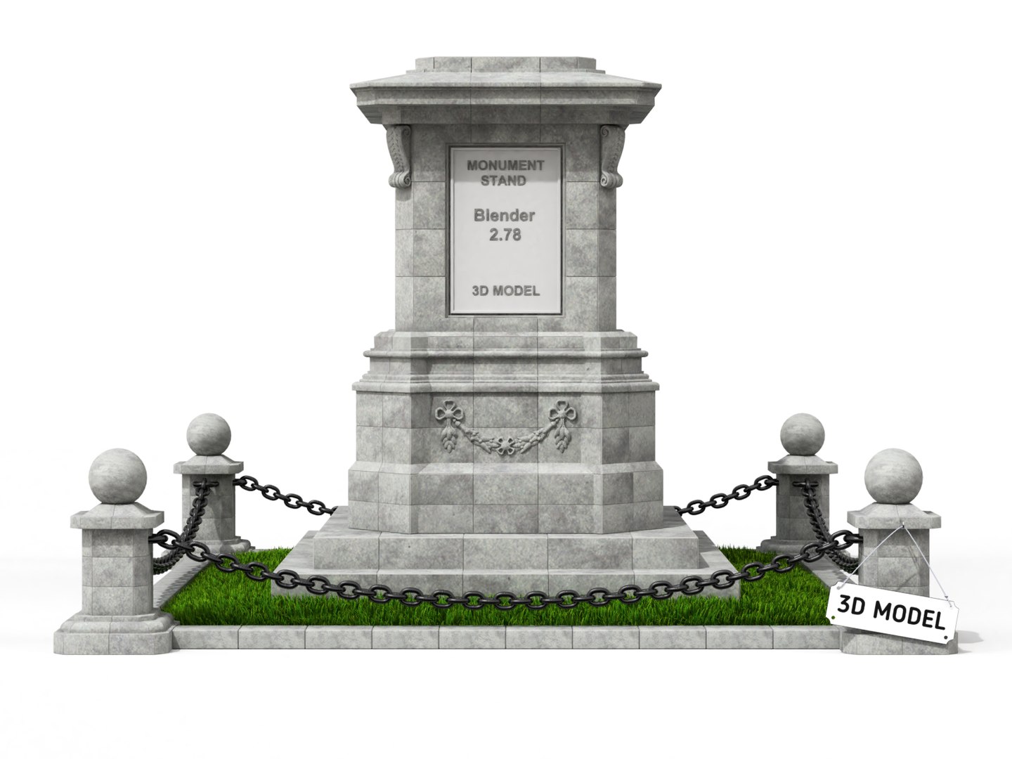 3D Monument Stand Model - TurboSquid 1760589