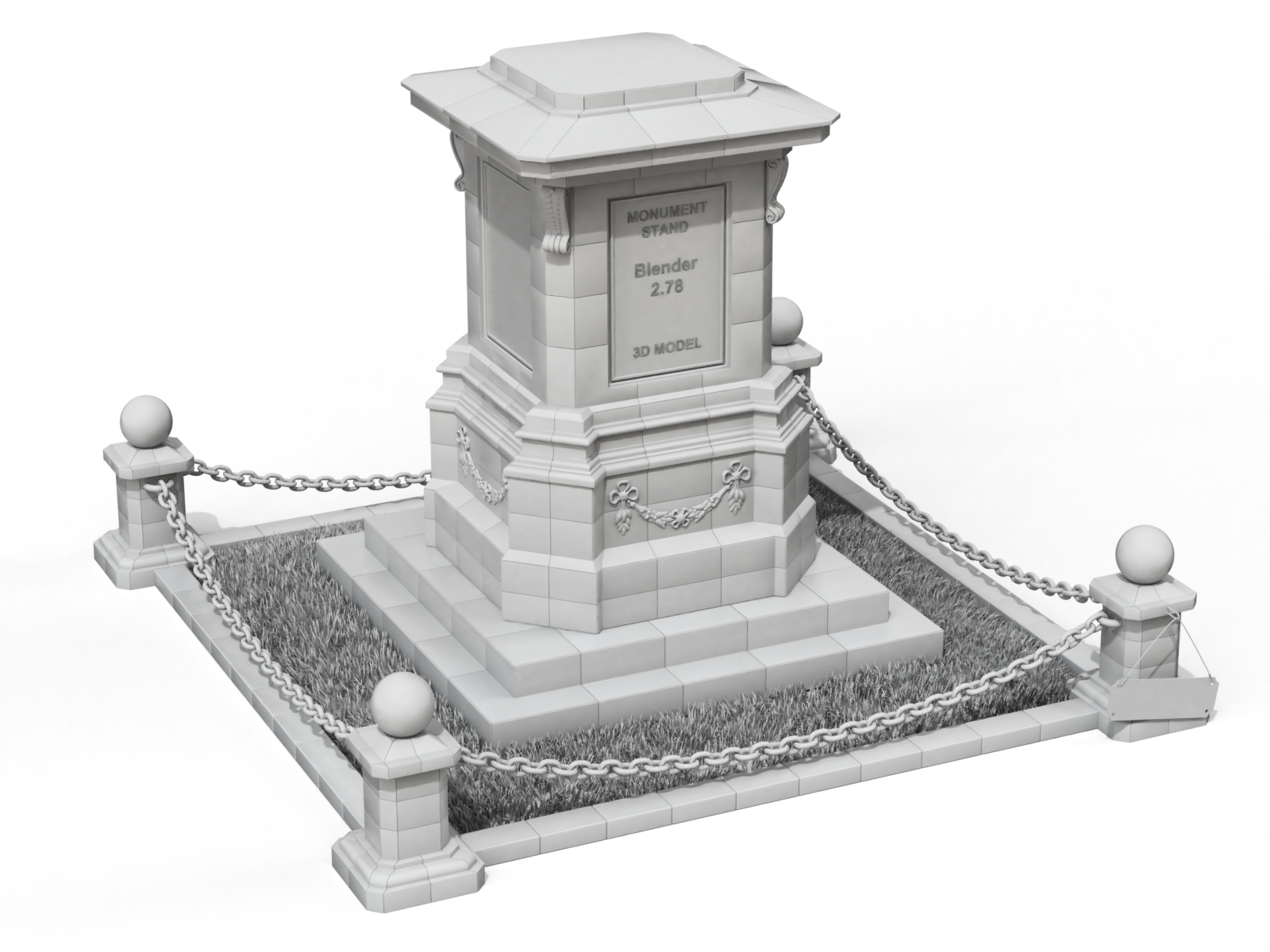 3D Monument Stand model - TurboSquid 1760589