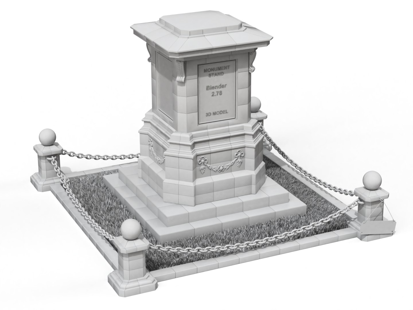 3D Monument Stand Model - TurboSquid 1760589