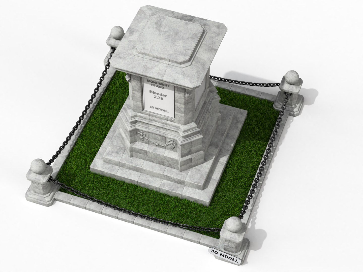 3D Monument Stand Model - TurboSquid 1760589