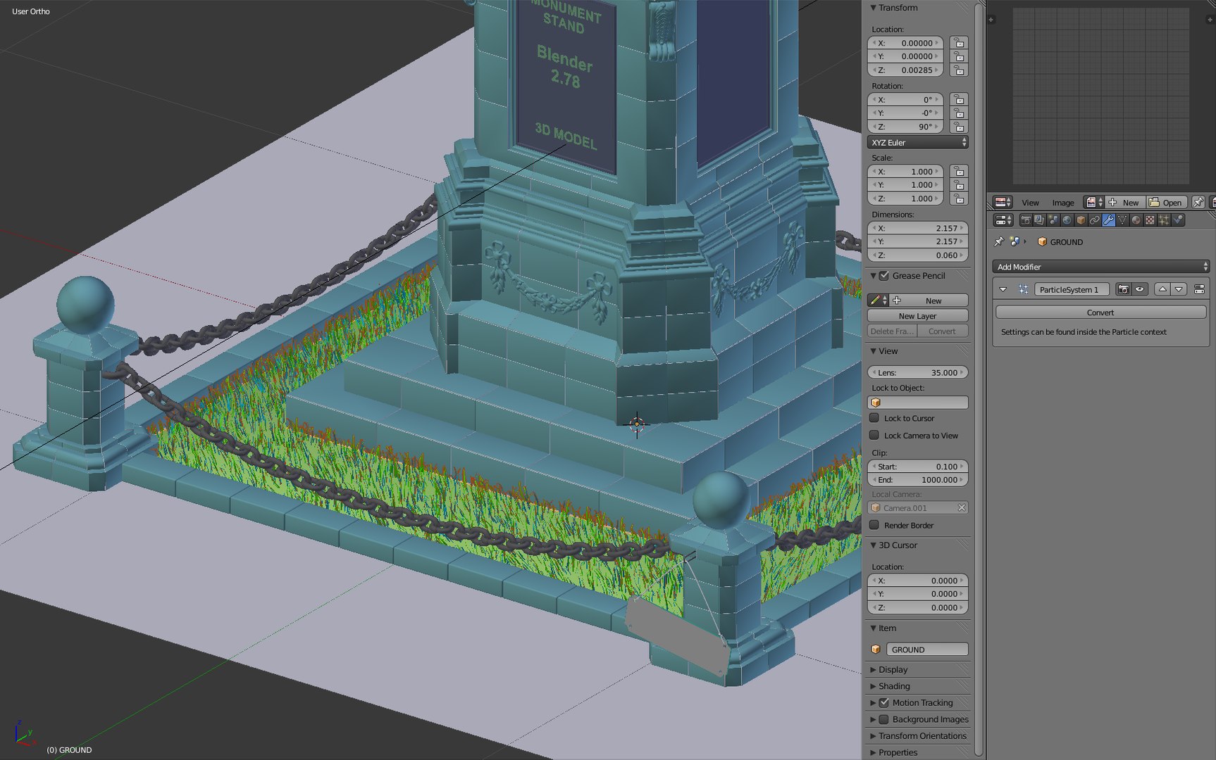 3D Monument Stand Model - TurboSquid 1760589
