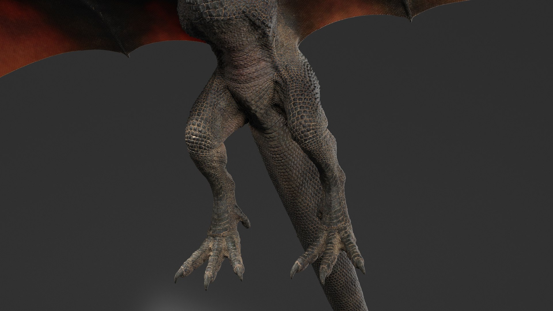 3D dragon rig black - TurboSquid 1569384