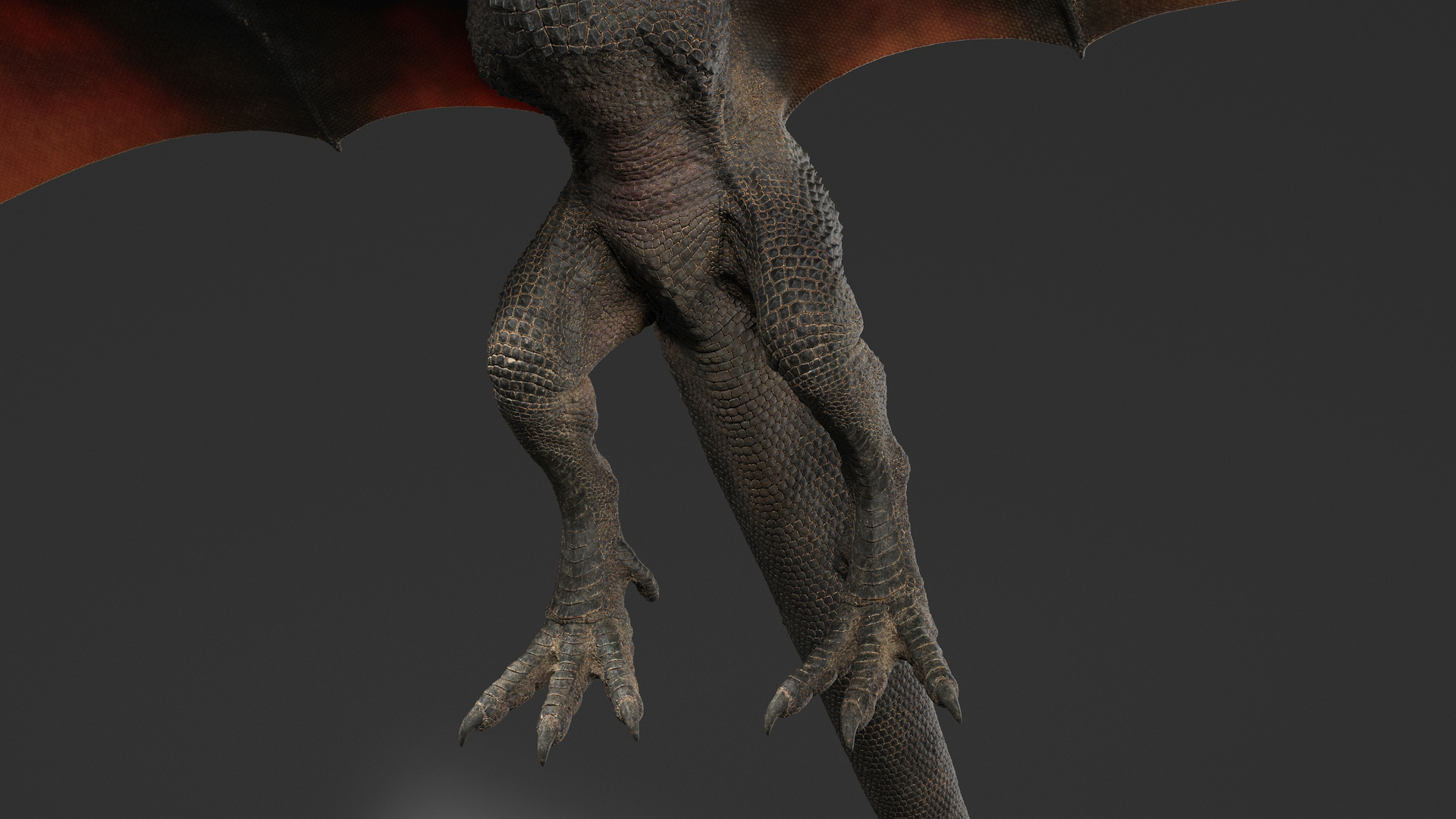 3D dragon rig black - TurboSquid 1569384