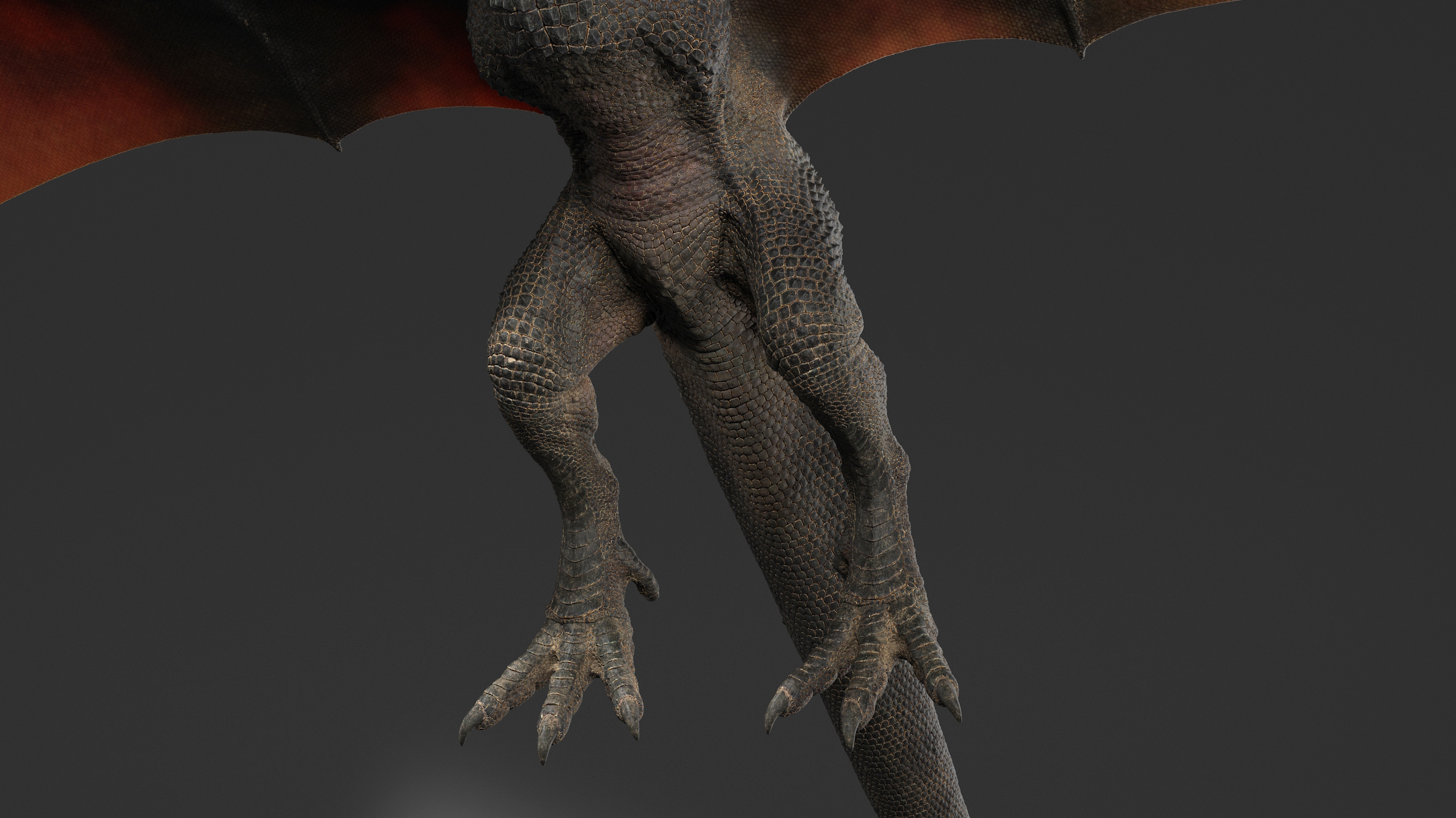 3D dragon rig black - TurboSquid 1569384