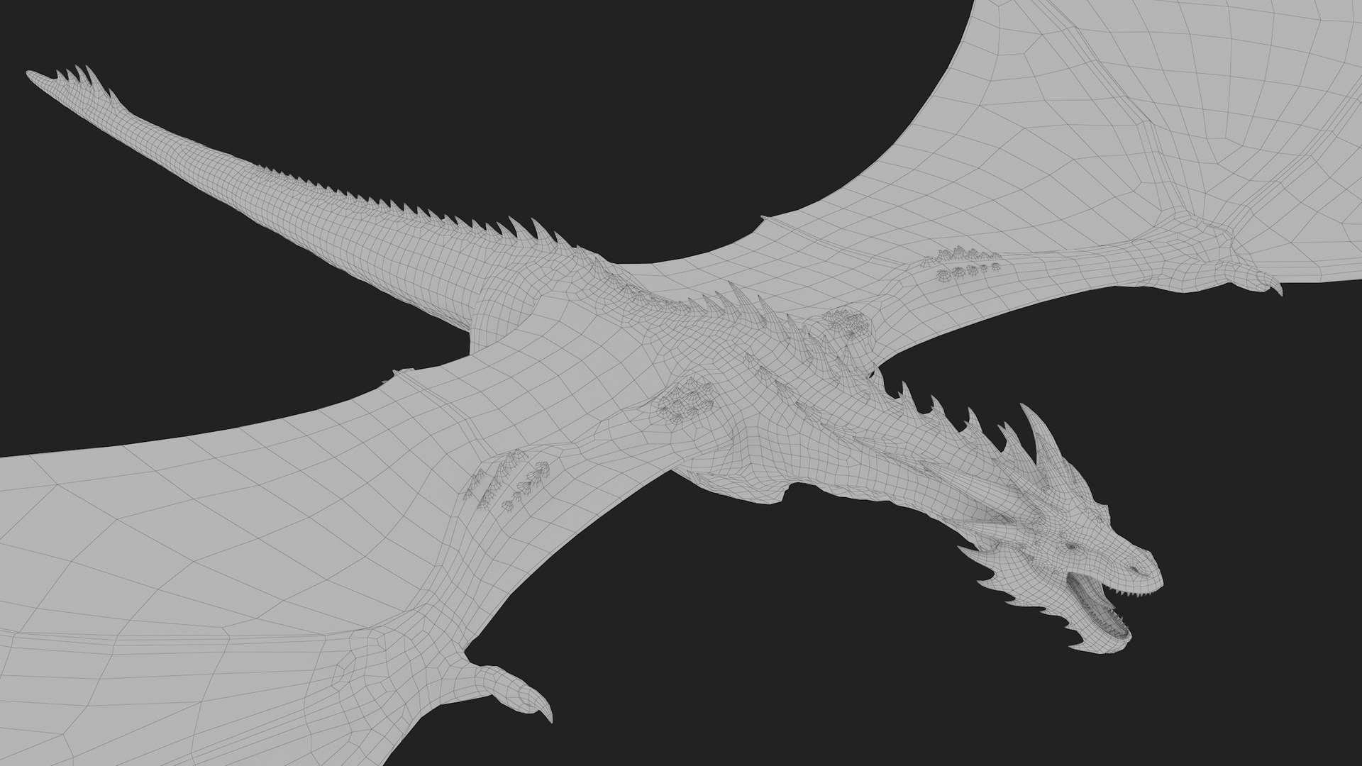 3D dragon rig black - TurboSquid 1569384