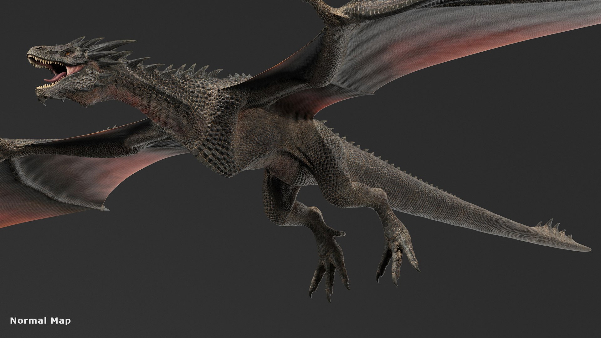 3D dragon rig black - TurboSquid 1569384