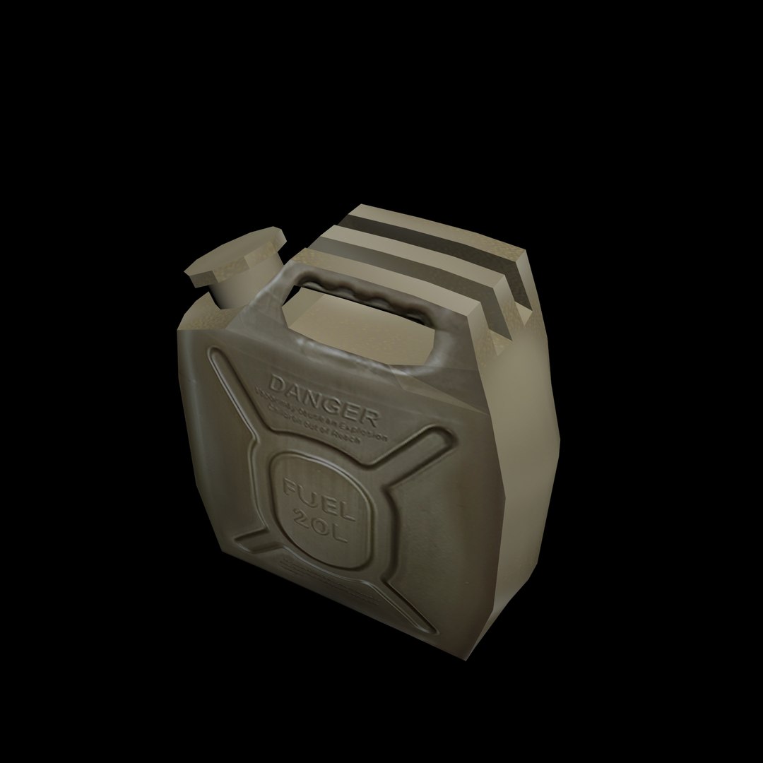 Low Poly Fuel Jerry Can 3D Model - TurboSquid 1901701
