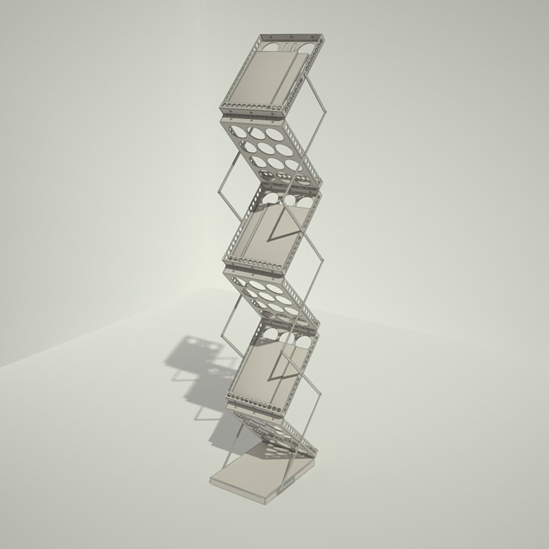 Magazine Rack Book Shelf 3d Model