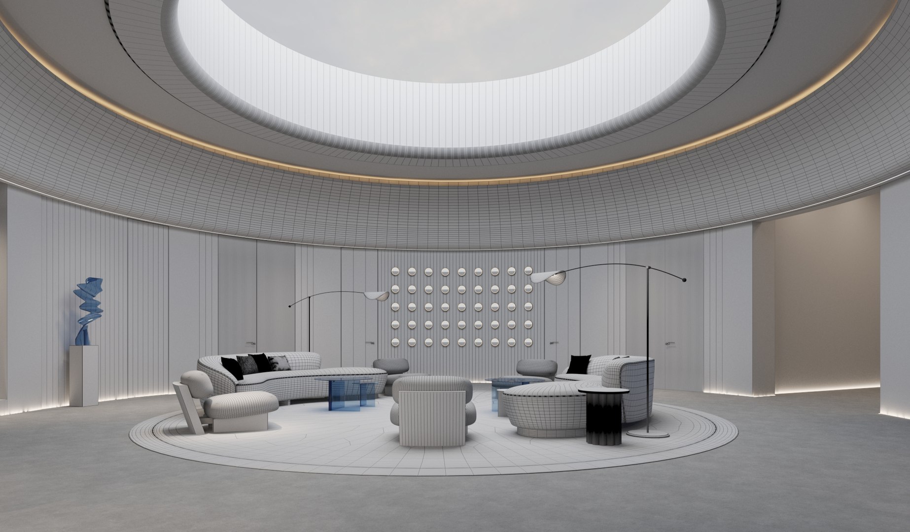 3D Modern Lobby Interior Model - TurboSquid 2135611