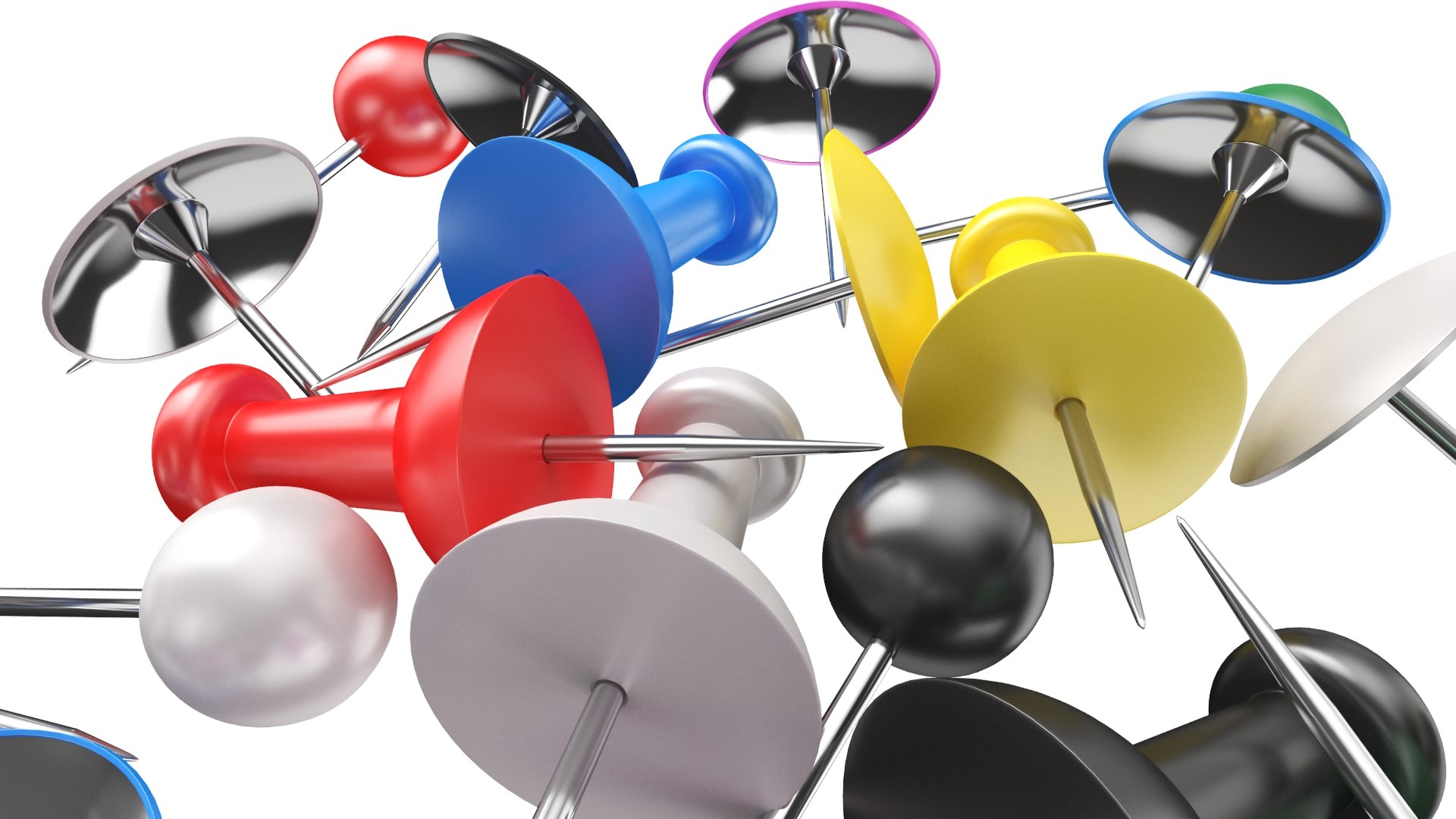 Thumbtacks Collection 3D Model - TurboSquid 1917828