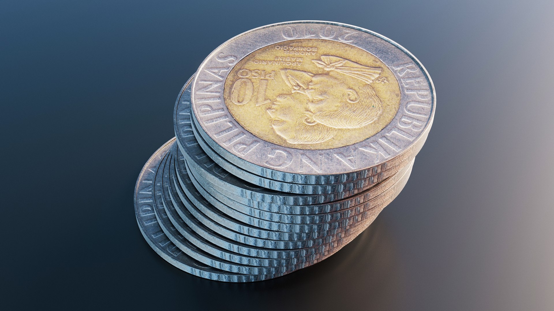 3D Model Philippines Peso Coin - TurboSquid 2407904