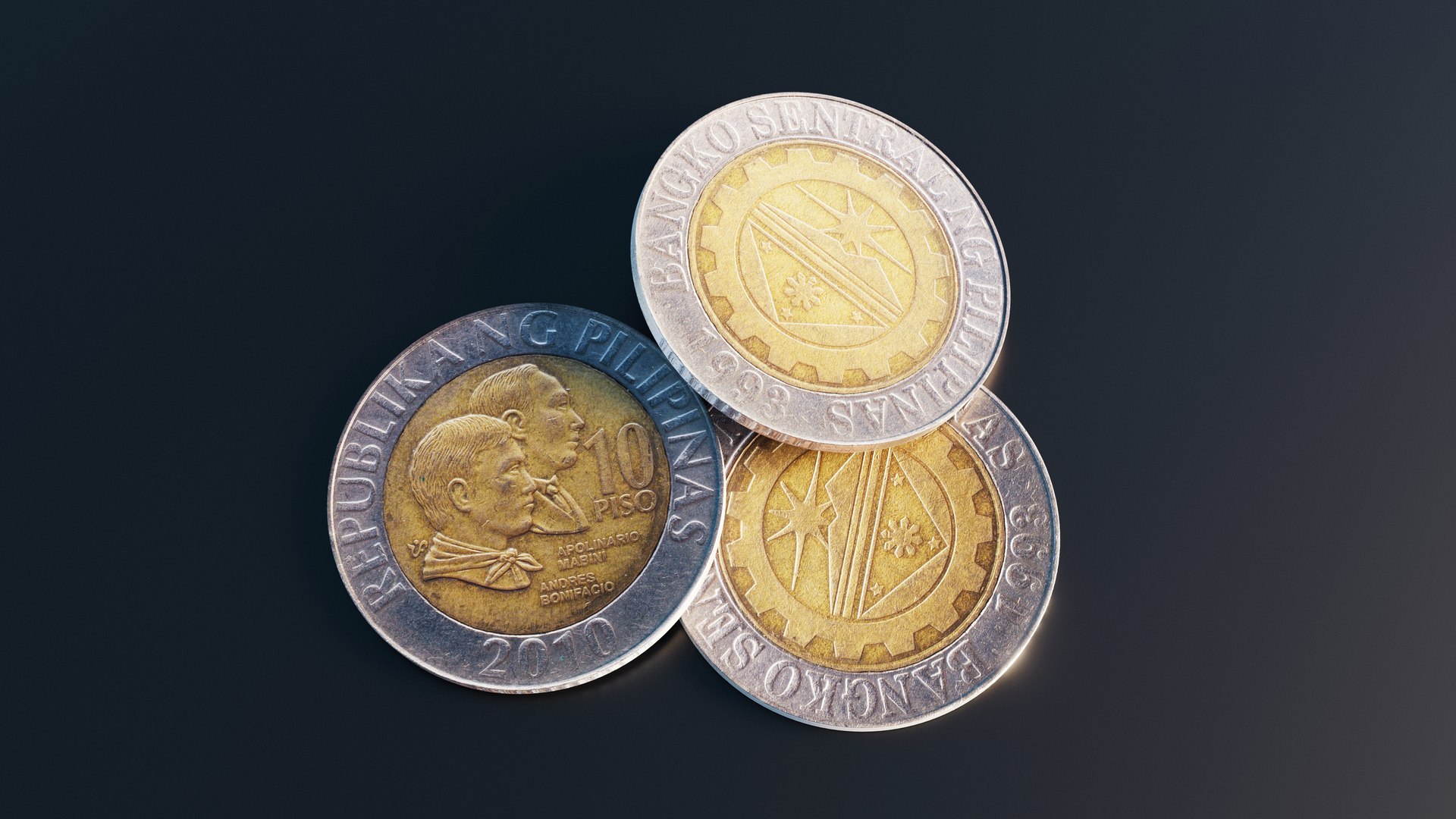 3D Model Philippines Peso Coin - TurboSquid 2407904