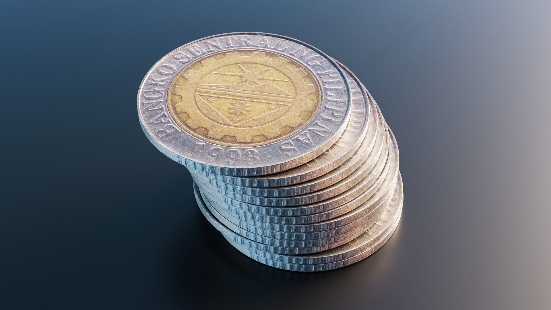 3D Model Philippines Peso Coin - TurboSquid 2407904
