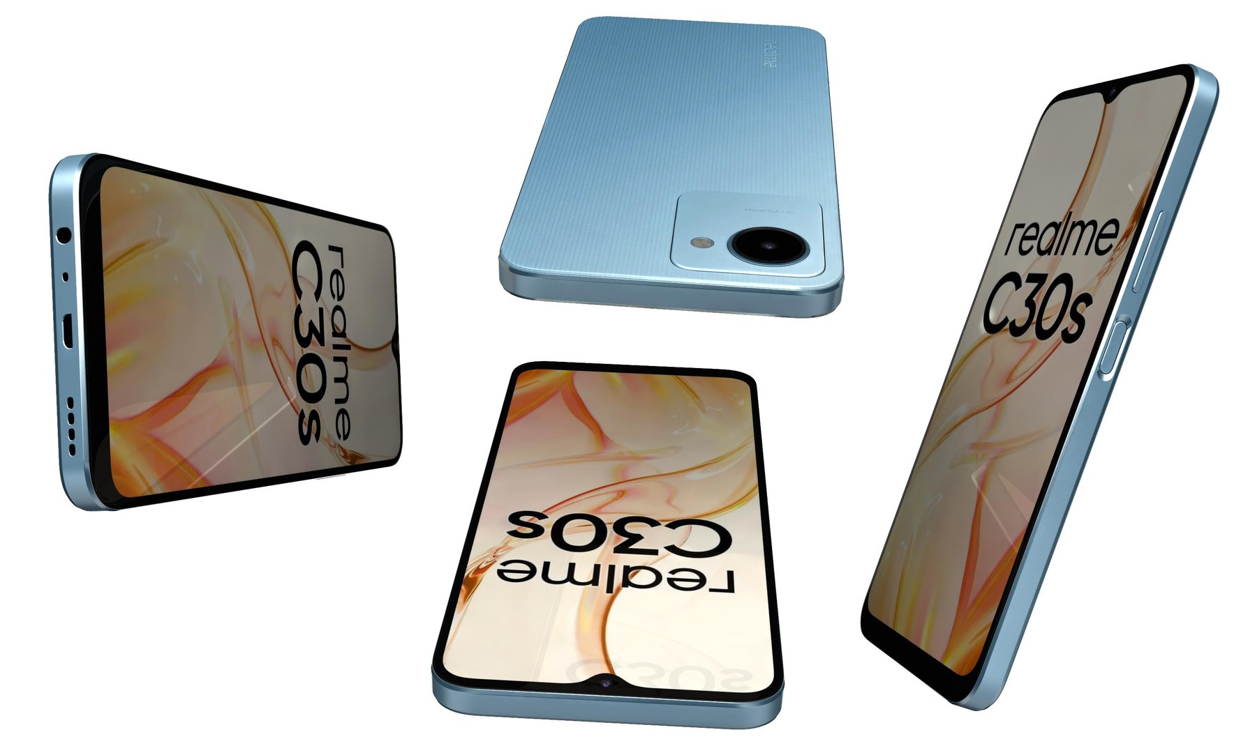 Realme C30s Blue 3D model - TurboSquid 1963937