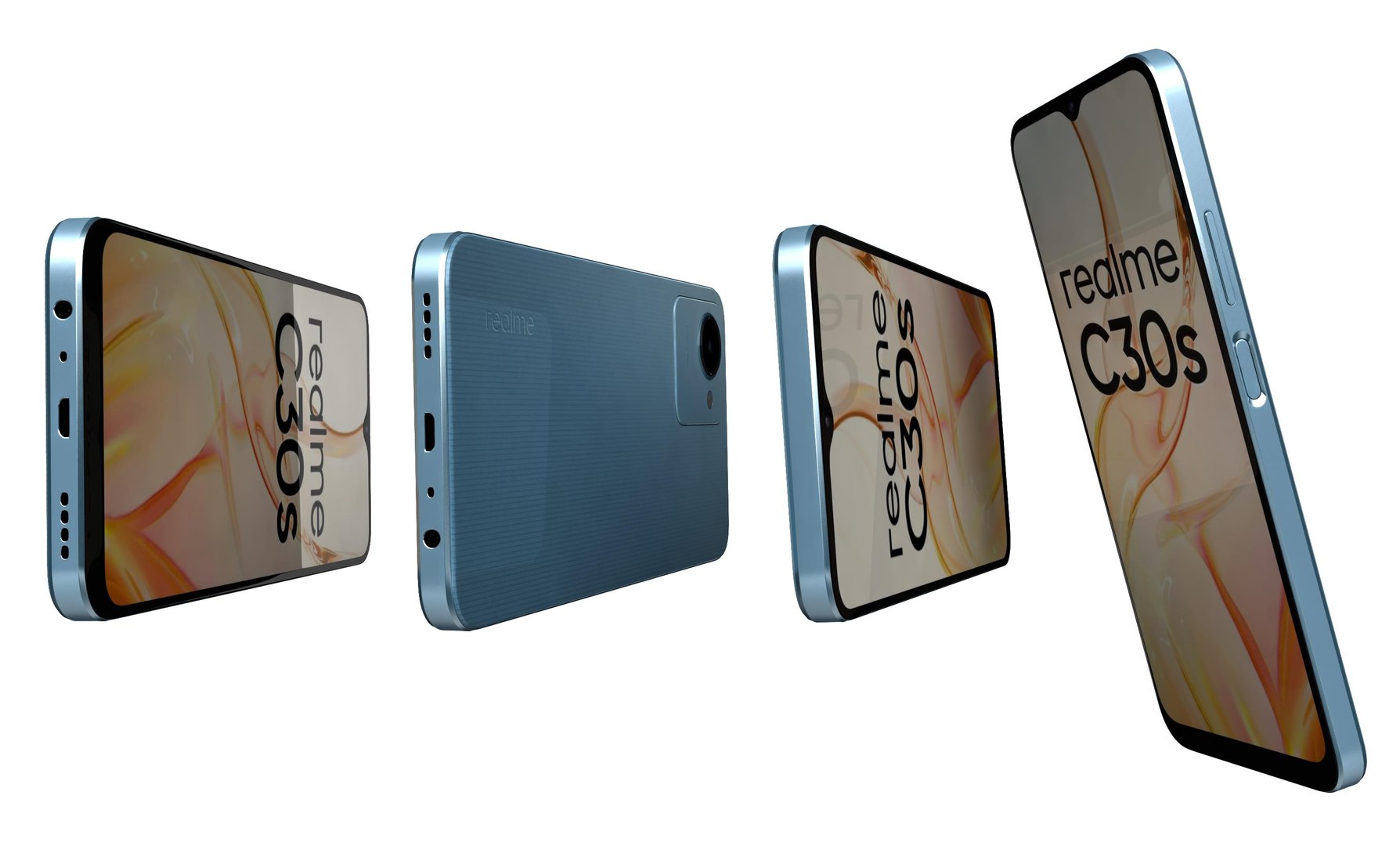 Realme C30s Blue 3D model - TurboSquid 1963937