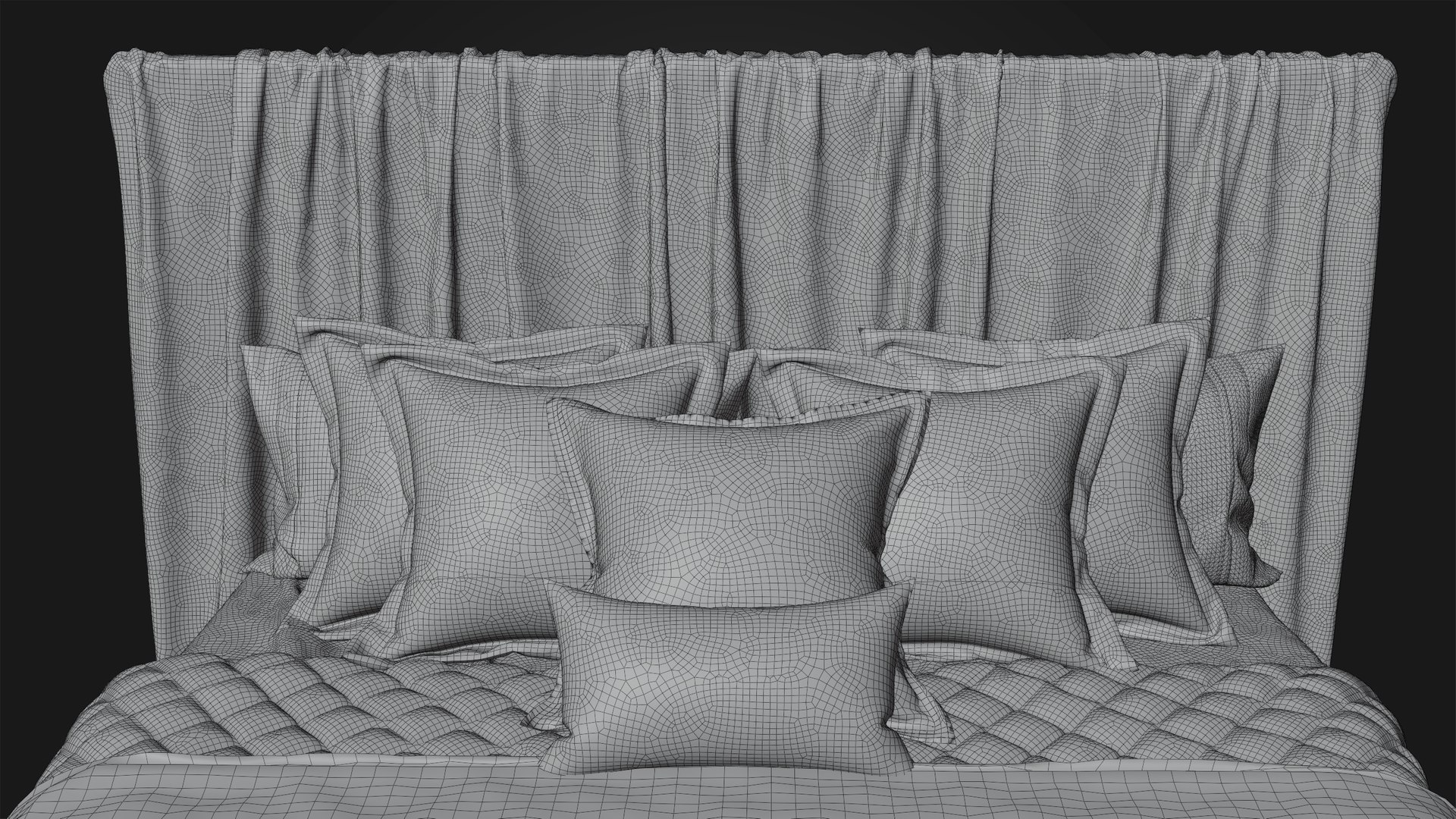 Queen Size Bed - 3 Different Styles 3D Model - TurboSquid 2126124