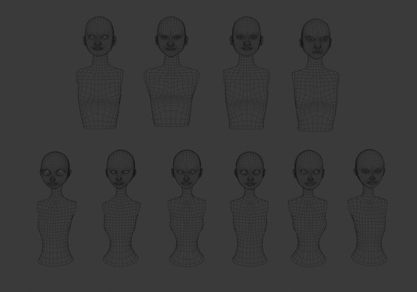 Female and male upper body 3D model - TurboSquid 1908973