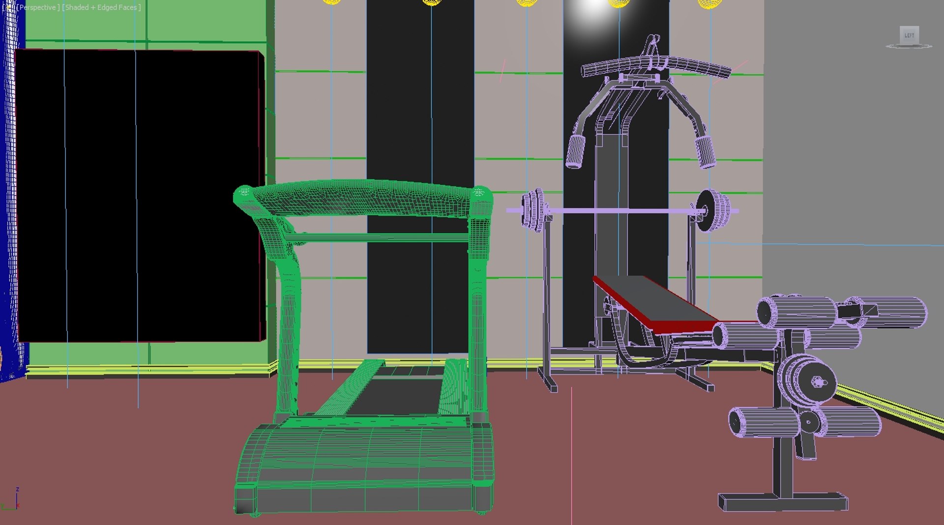 Realistic Gym Private 3d Max