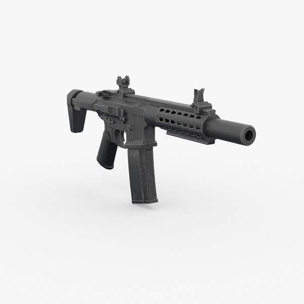 modelo 3d Gun Lowpoly Kitbash 17 - TurboSquid 1901964