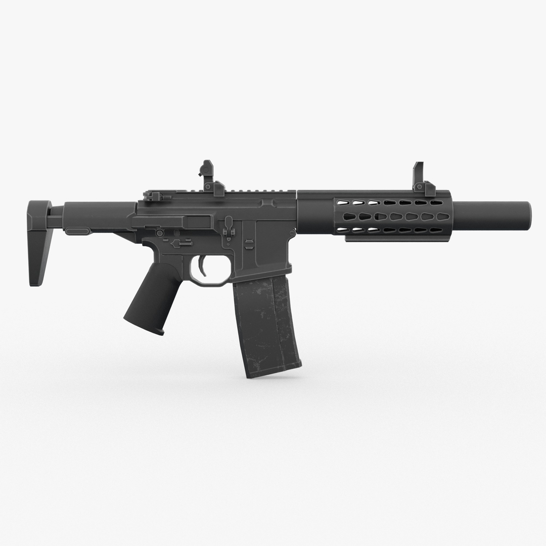 modelo 3d Gun Lowpoly Kitbash 17 - TurboSquid 1901964