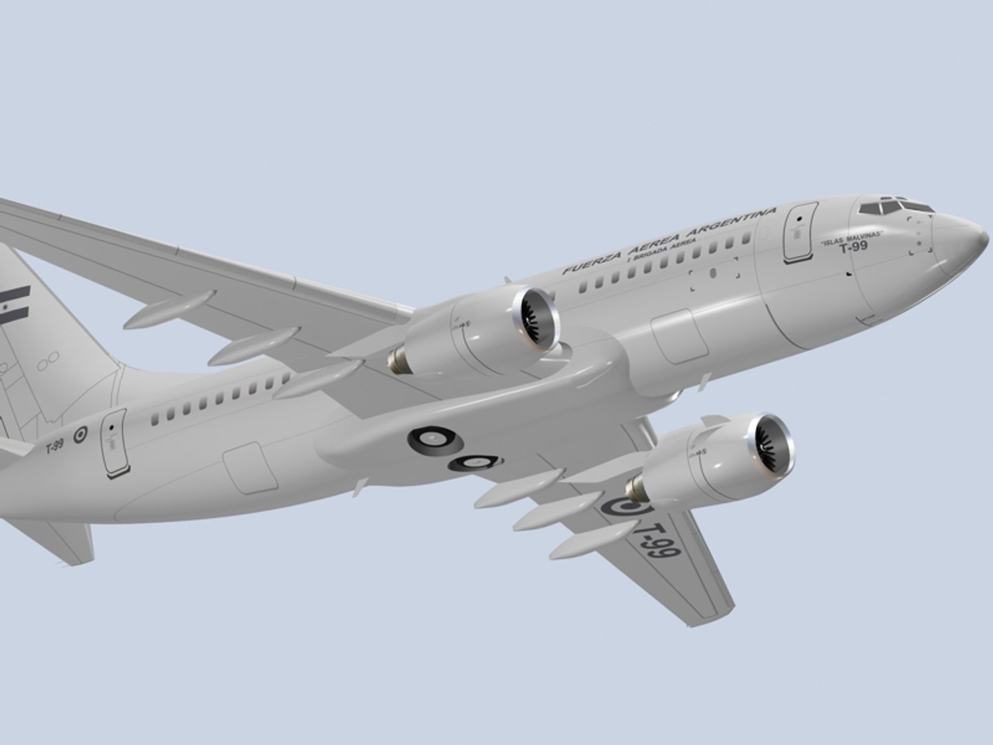 Boeing 737-700 T-99 Fuerza Aerea Argentina 3D Model - TurboSquid 1750062