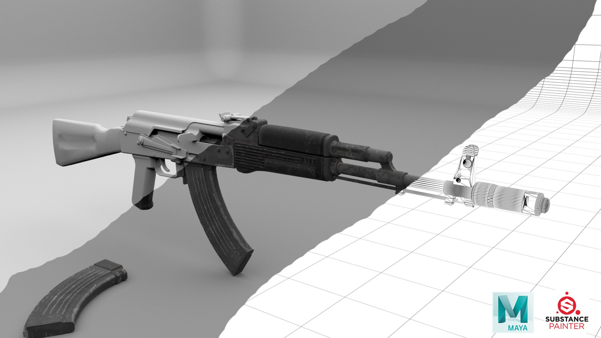 3D AK103 GUN Model Model - TurboSquid 2105057