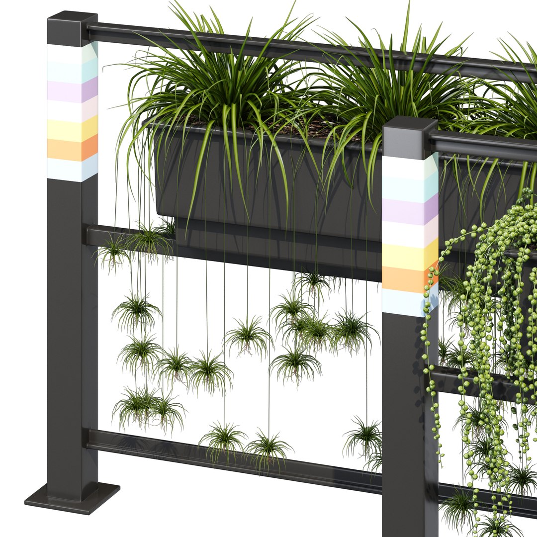 Floral Barrier One 3D Model - TurboSquid 1963080