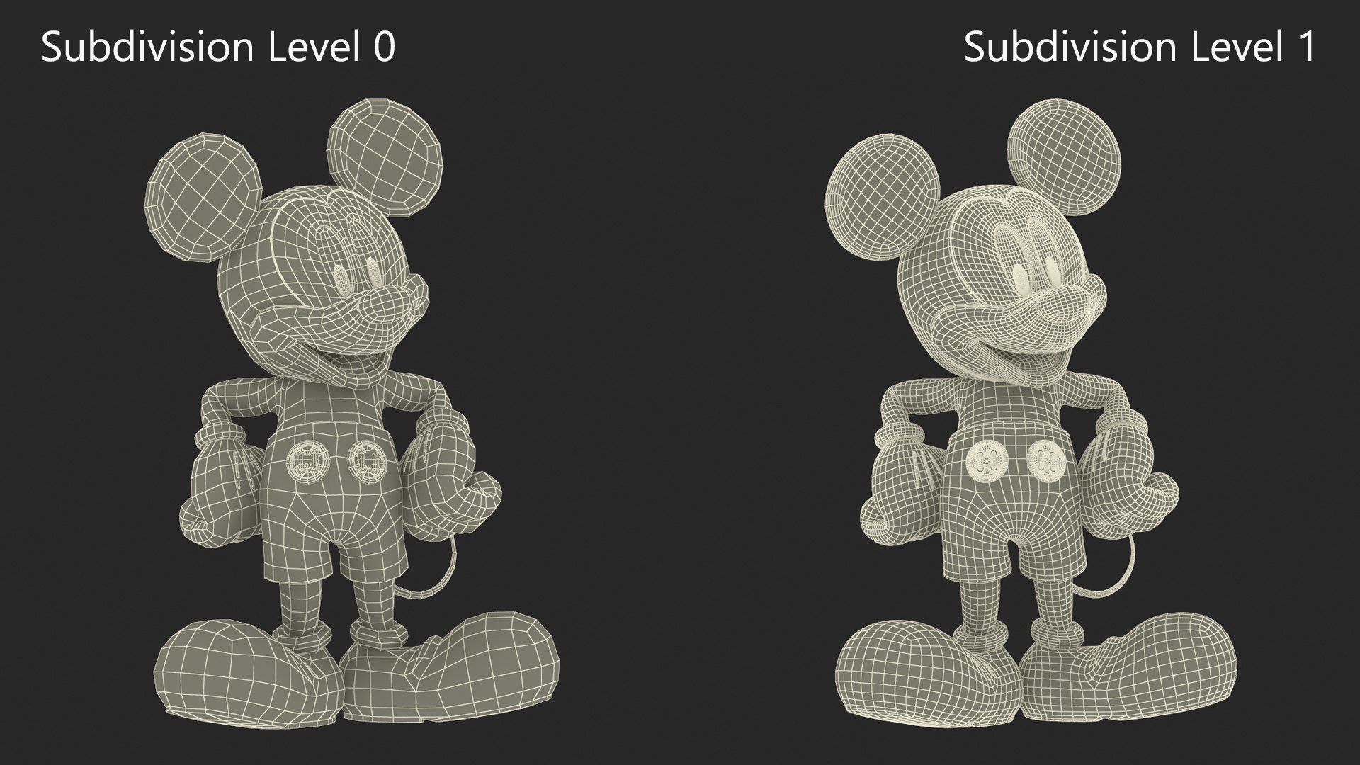 Character Mickey Mouse Standing 3D model - TurboSquid 2037568