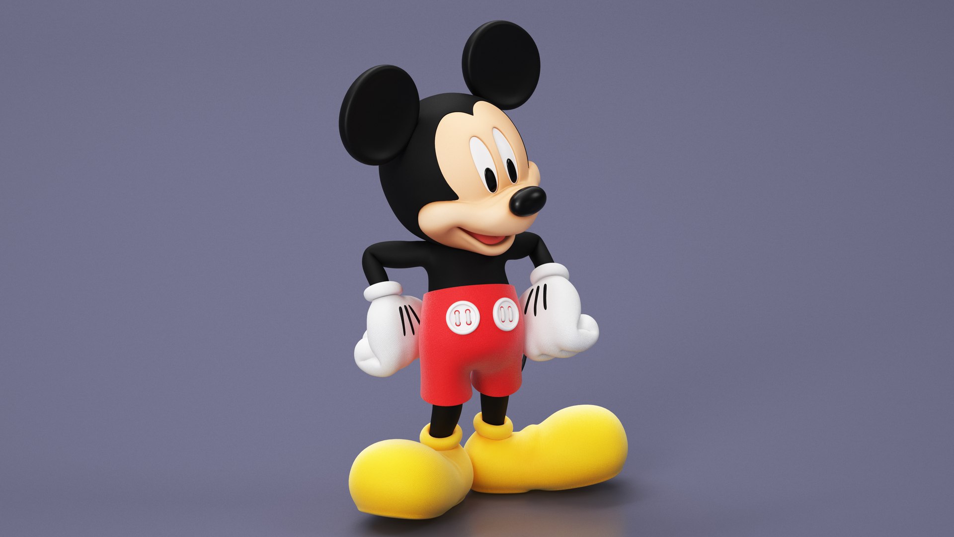 Character Mickey Mouse Standing 3D model - TurboSquid 2037568