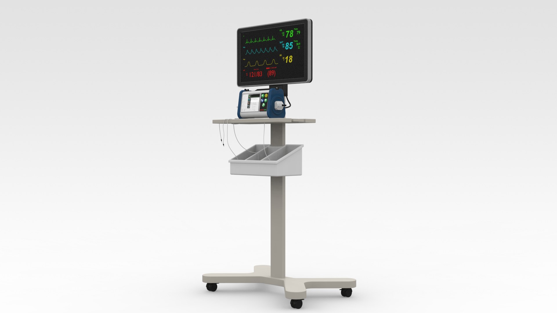 3D ECG Machine - TurboSquid 1809555