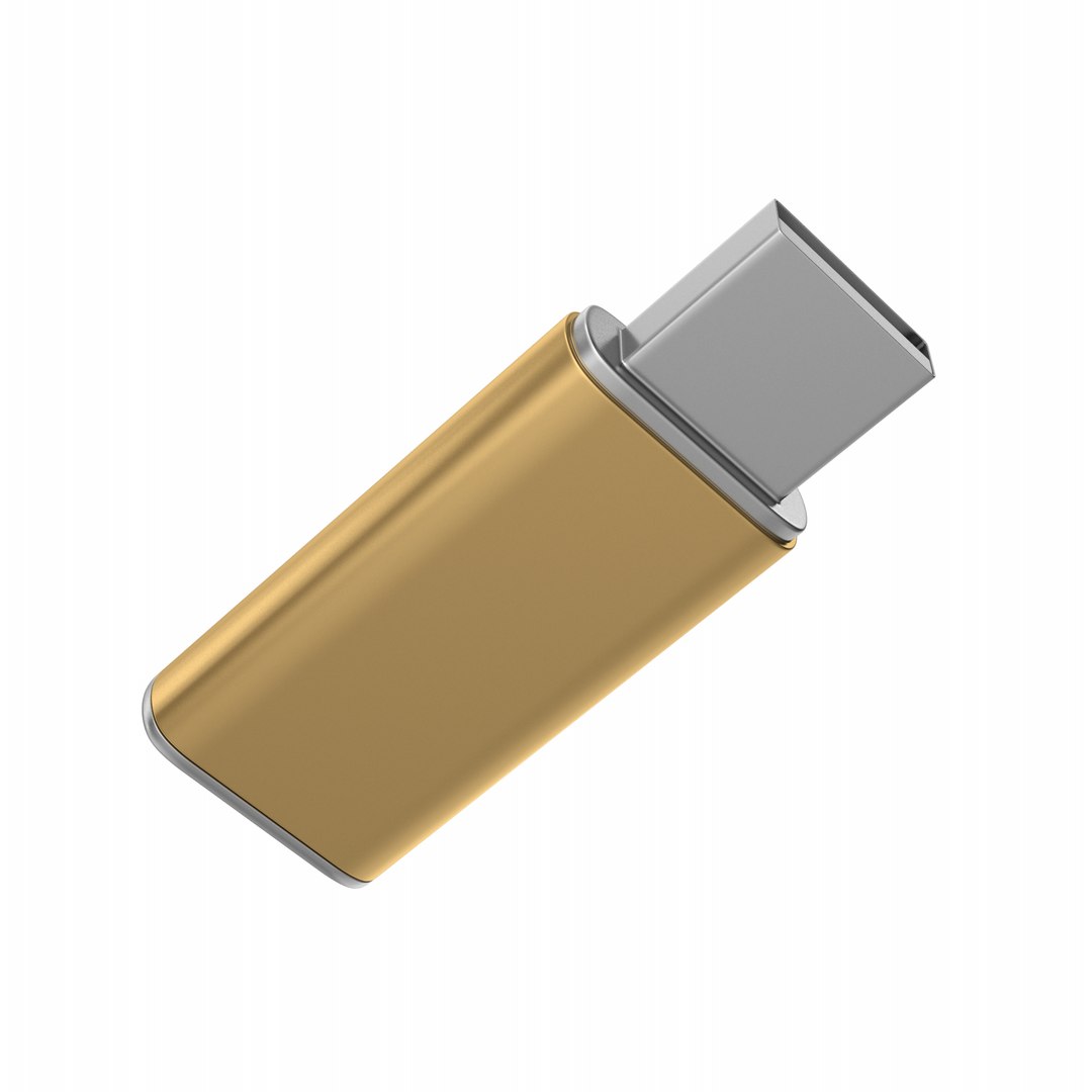 Gold USB Flash Drive 3D Model - TurboSquid 1976782