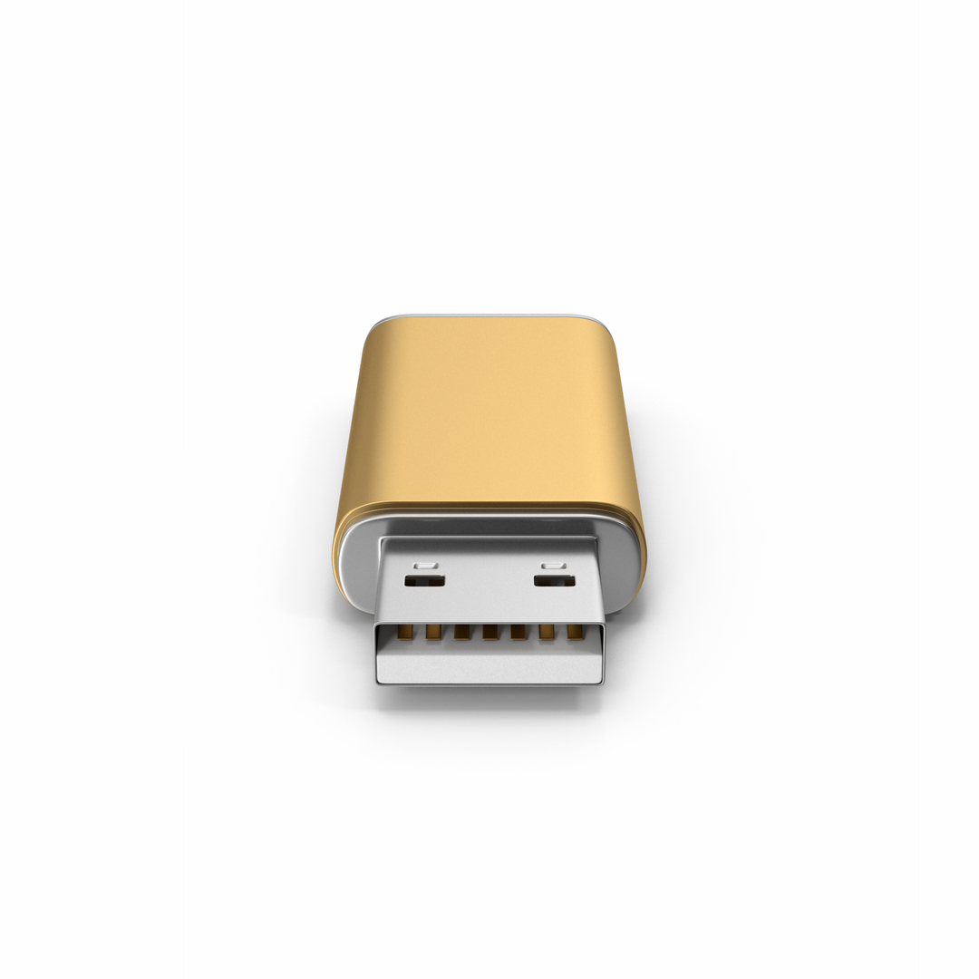 Gold USB Flash Drive 3D Model - TurboSquid 1976782