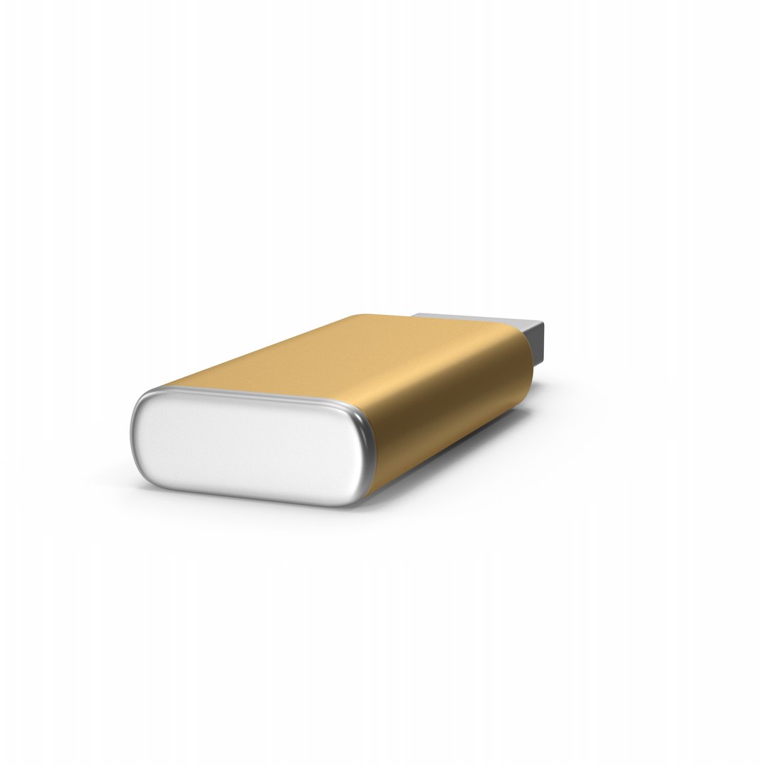 Gold USB Flash Drive 3D Model - TurboSquid 1976782
