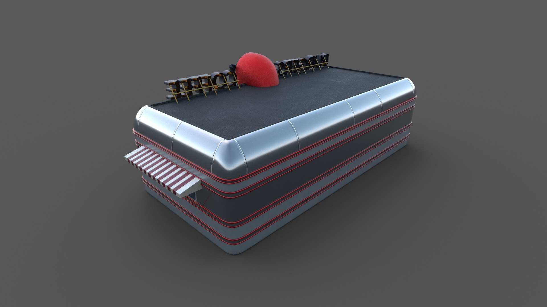 Vintage Diner Game Ready Model - TurboSquid 1916933