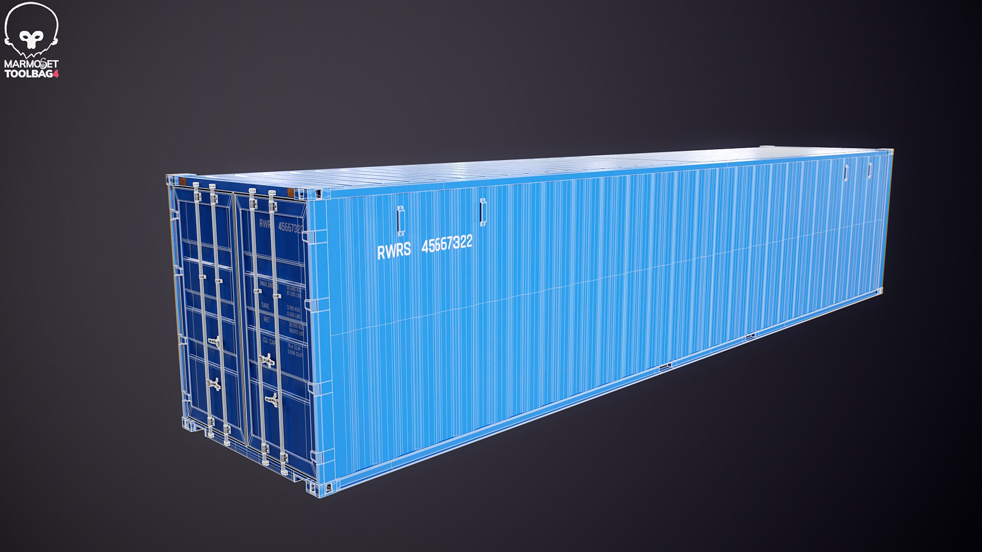 Intermodal Shipping Container 40-foot-long 3D Model - TurboSquid 2287130