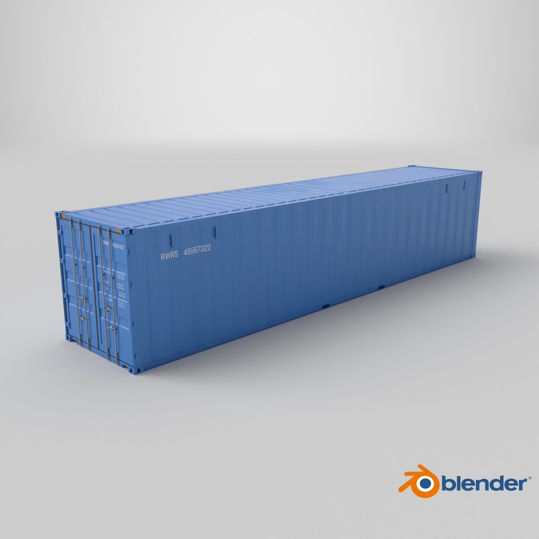 Intermodal Shipping Container 40-foot-long 3D Model - TurboSquid 2287130