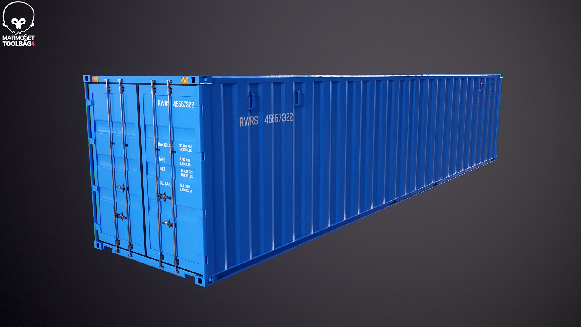 Intermodal Shipping Container 40-foot-long 3D Model - TurboSquid 2287130