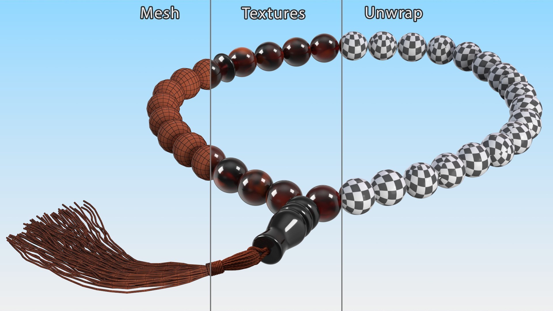 Prayer Beads Collection 3D Model - TurboSquid 2208757