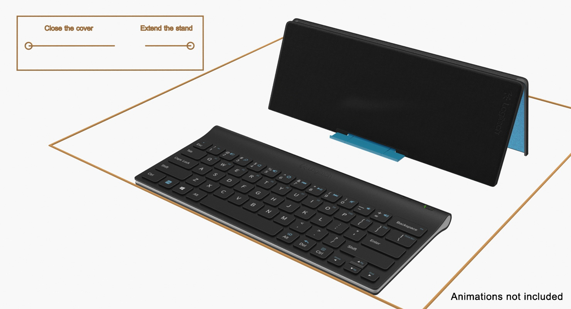 3D Logitech Tablet Keyboard Cover Model - TurboSquid 1157640