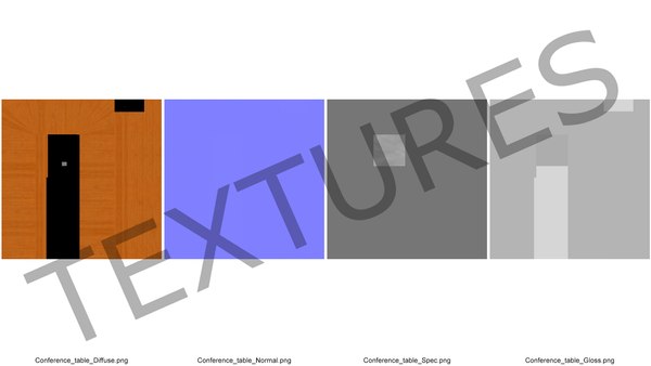 Modern U Shape Conference Table 3D model - TurboSquid 1767386