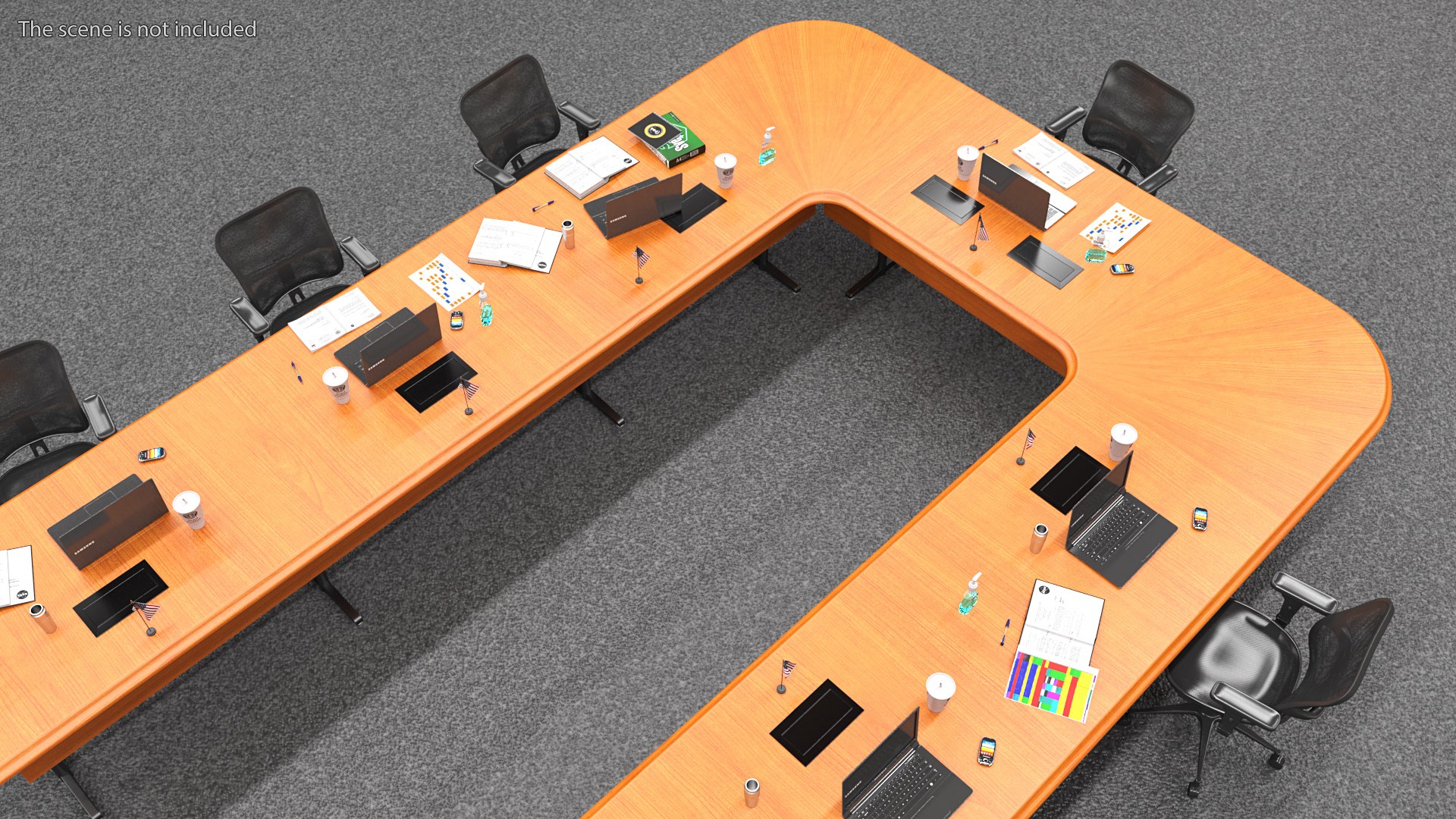 Modern U Shape Conference Table 3D Model - TurboSquid 1767386