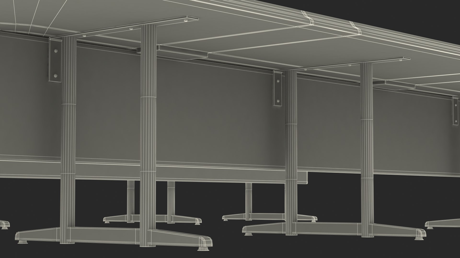 Modern U Shape Conference Table 3D Model - TurboSquid 1767386