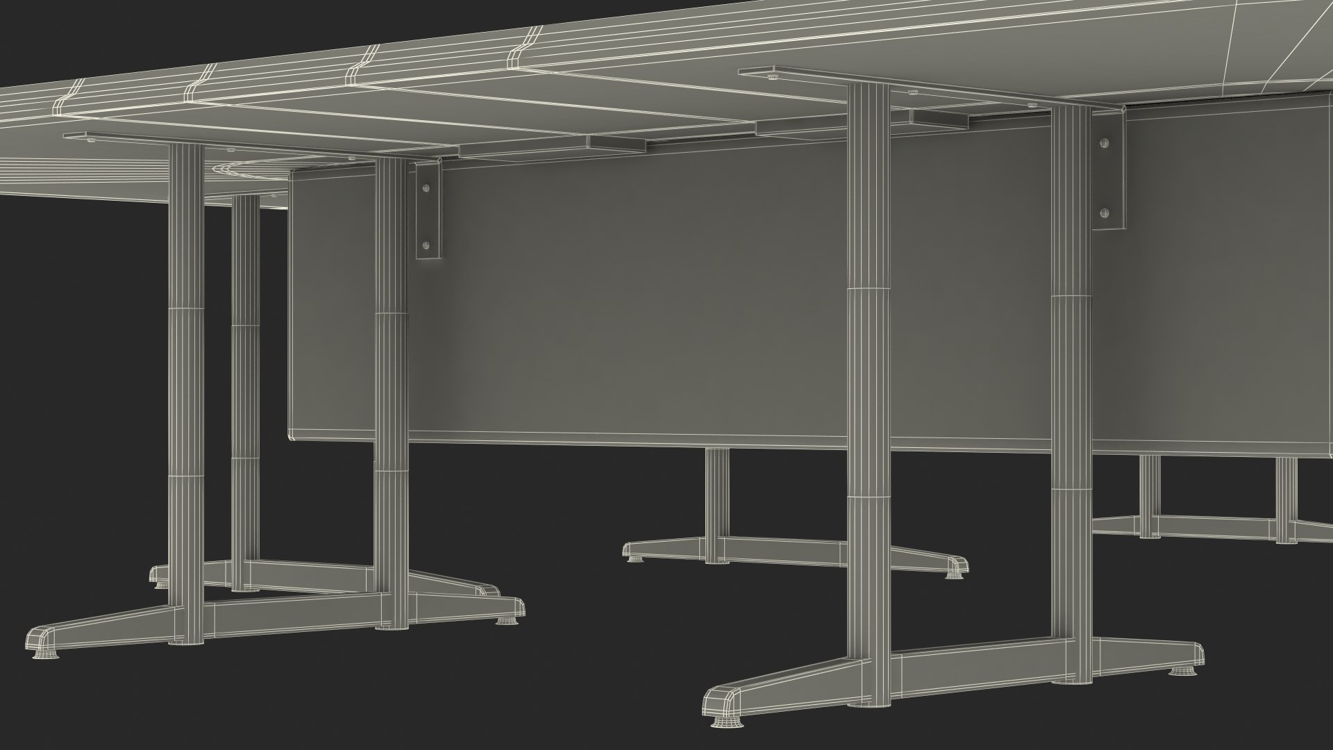 Modern U Shape Conference Table 3D Model - TurboSquid 1767386