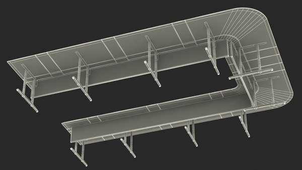 Modern U Shape Conference Table 3D model - TurboSquid 1767386