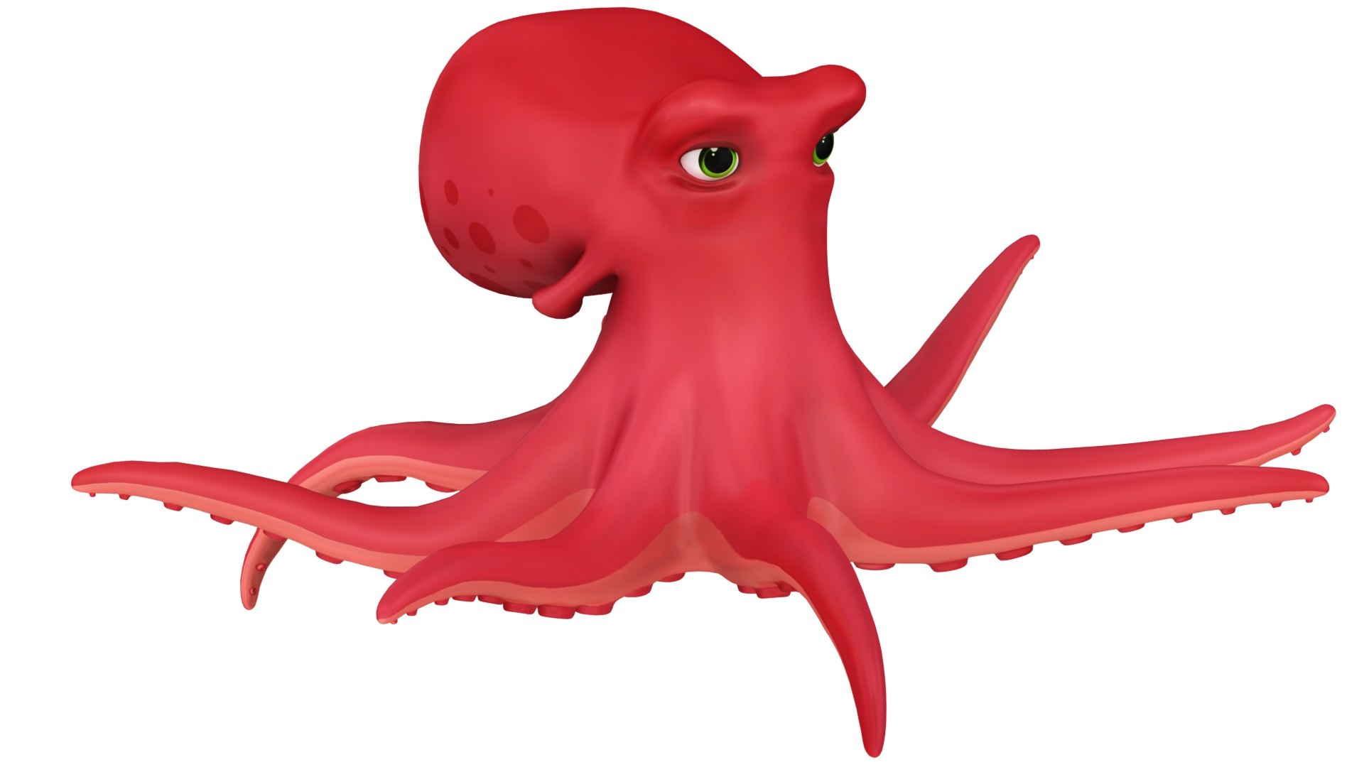 modelo 3d Octopus Cartoon Rigged Animated - TurboSquid 2077446