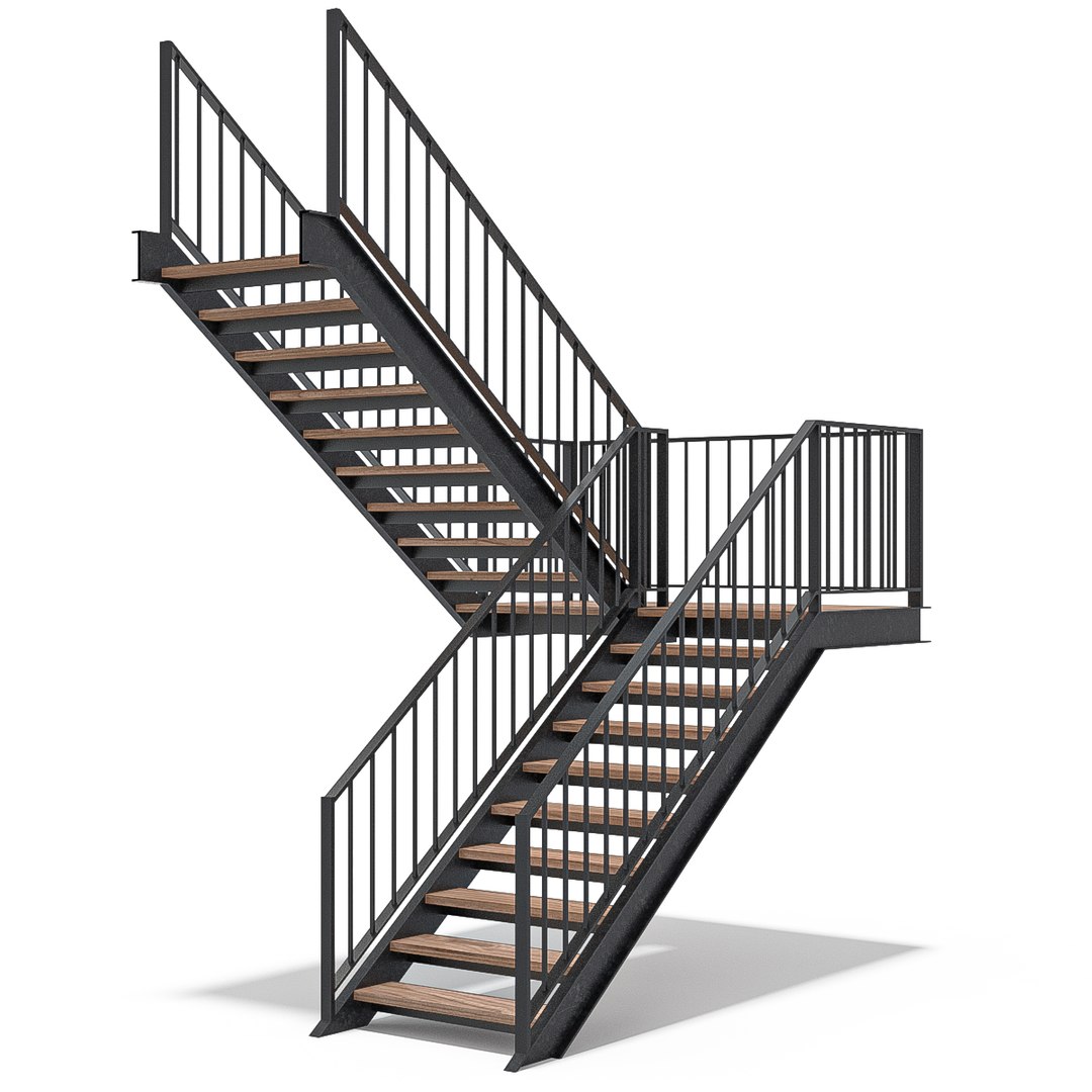 3D Iron Stair Model - TurboSquid 1895556