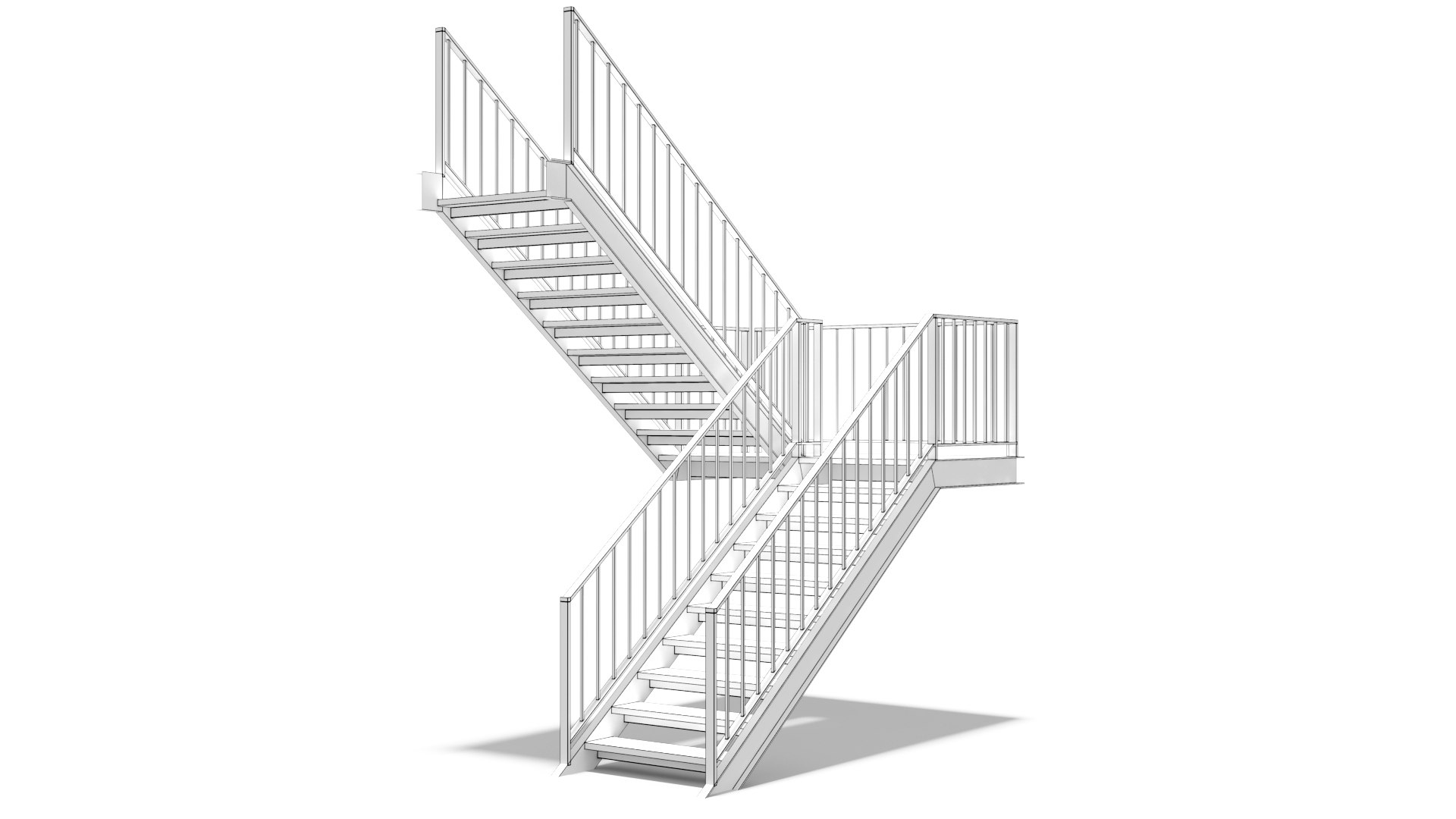 3D Iron Stair Model - TurboSquid 1895556