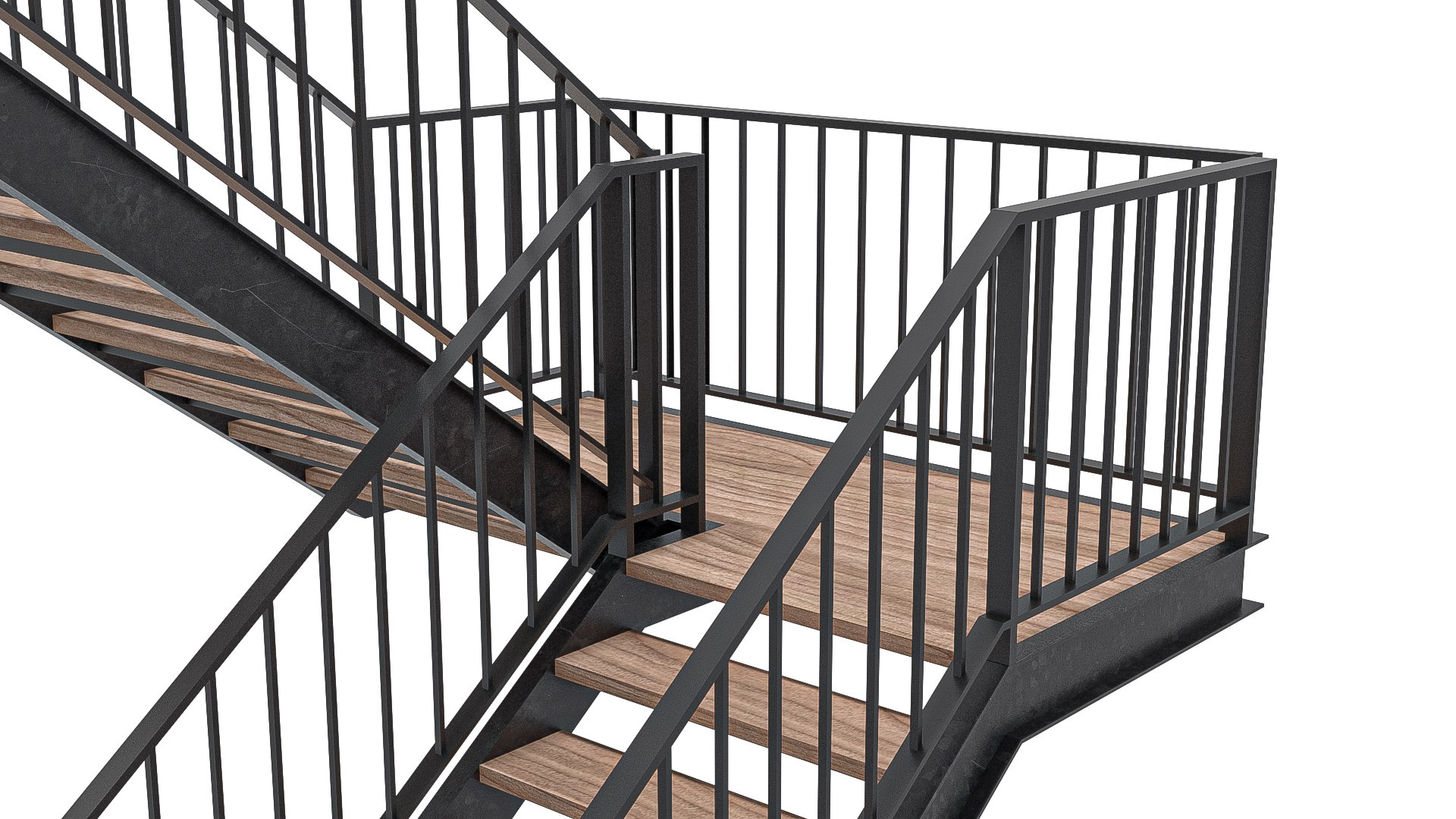 3D Iron Stair Model - TurboSquid 1895556